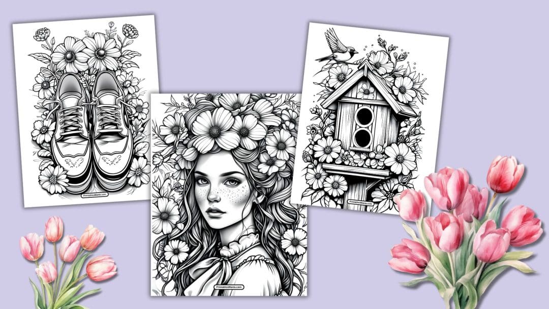 Spring Coloring Pages For Adults - Printables Mania