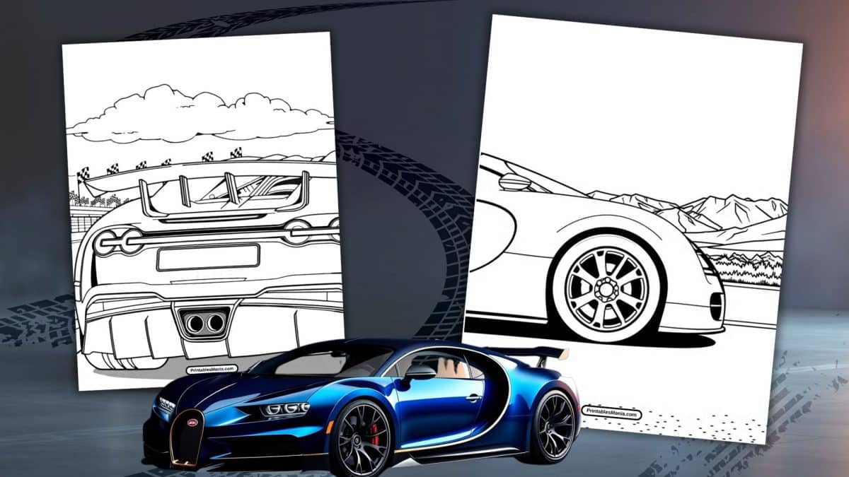 Bugatti Coloring Page - Printables Mania