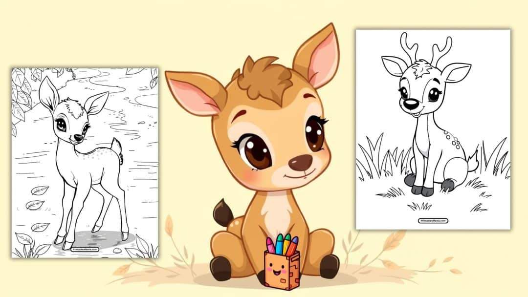 Deer Coloring Pages - Printables Mania