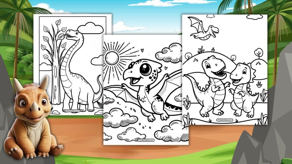 Dinosaur Coloring Pages - Printables Mania