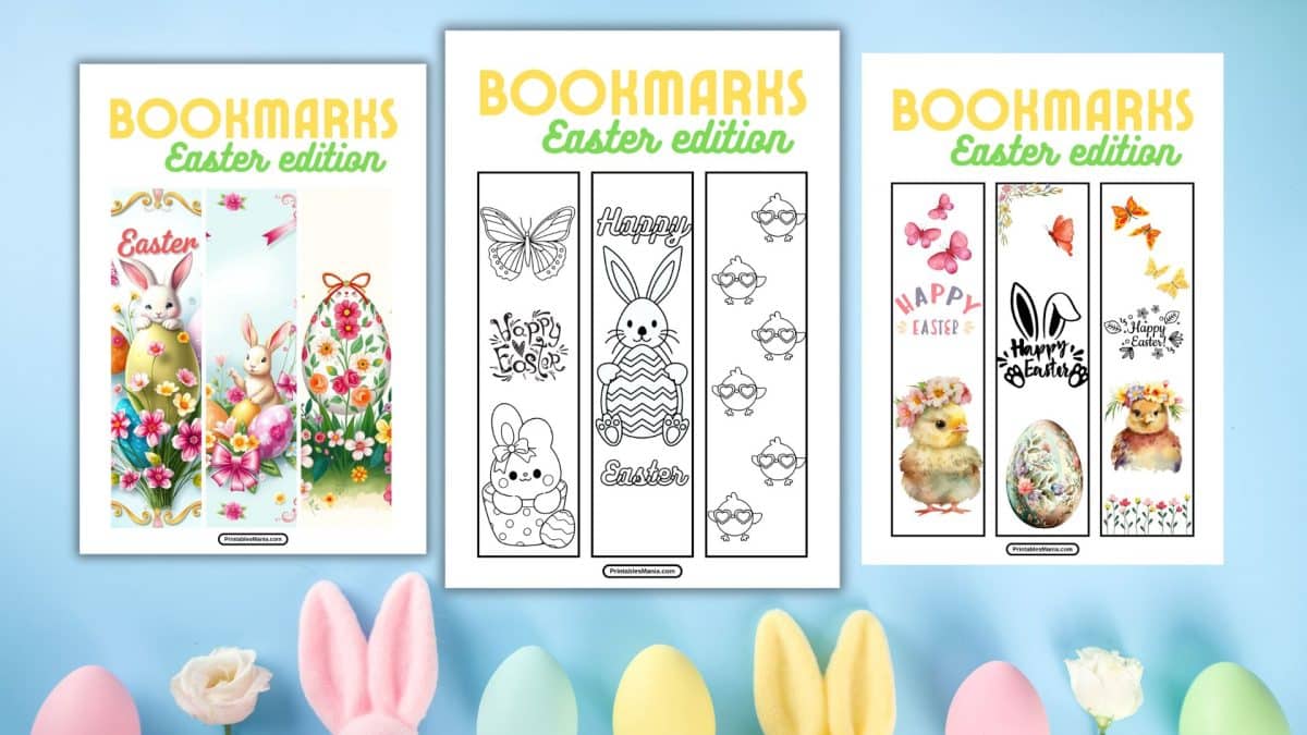 Easter Bookmarks Free Printable - Printables Mania
