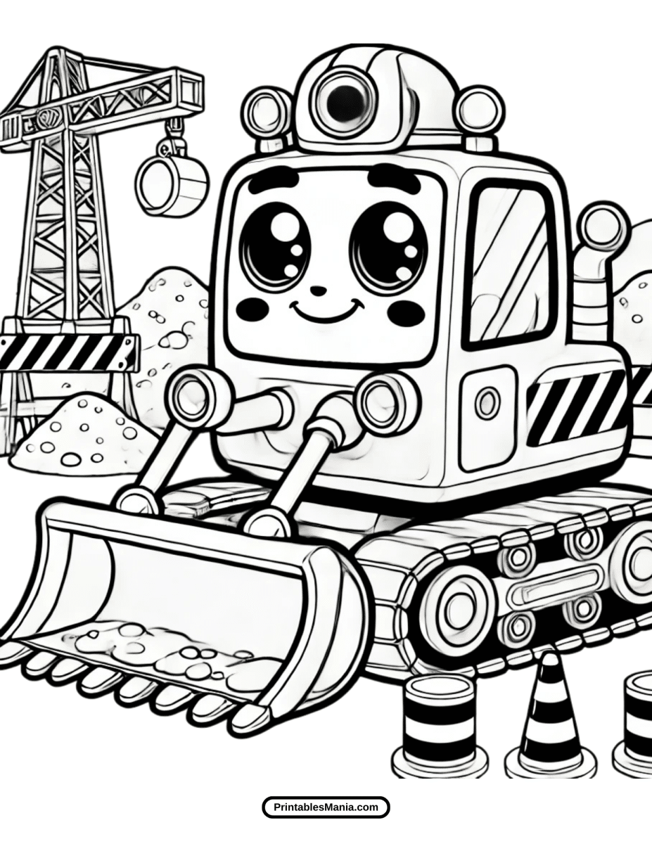 Excavator Coloring Page - Printables Mania