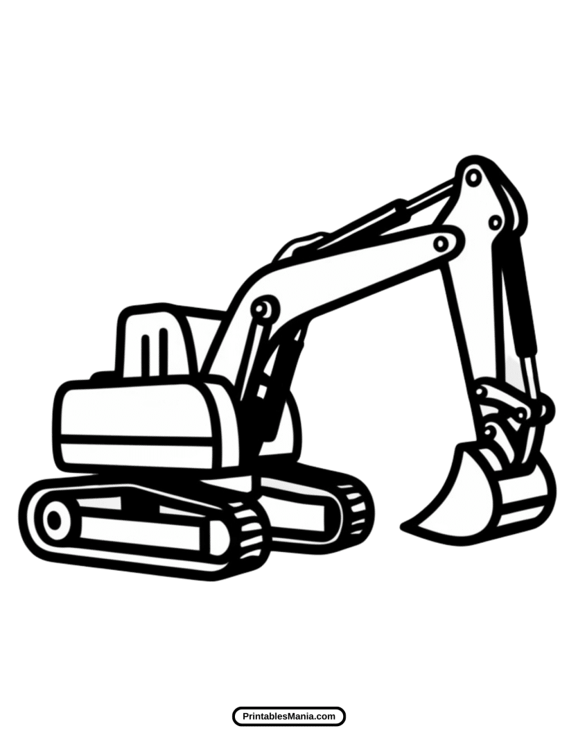 Excavator Coloring Page - Printables Mania
