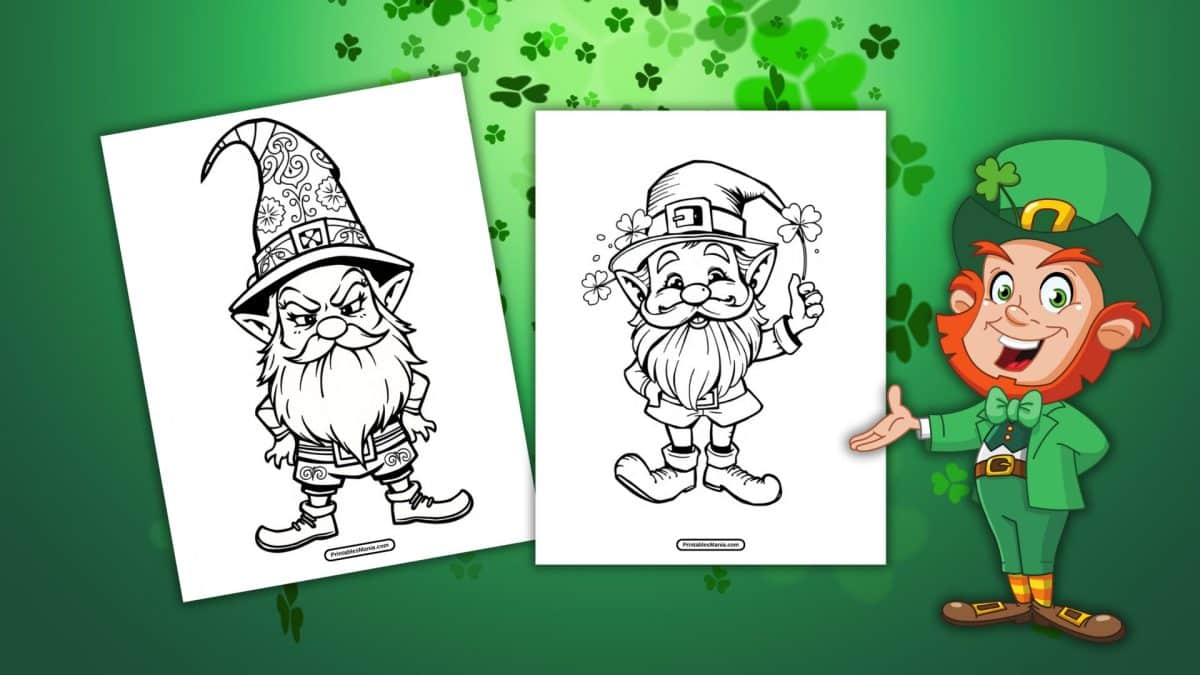 Leprechaun Coloring Page - Printables Mania