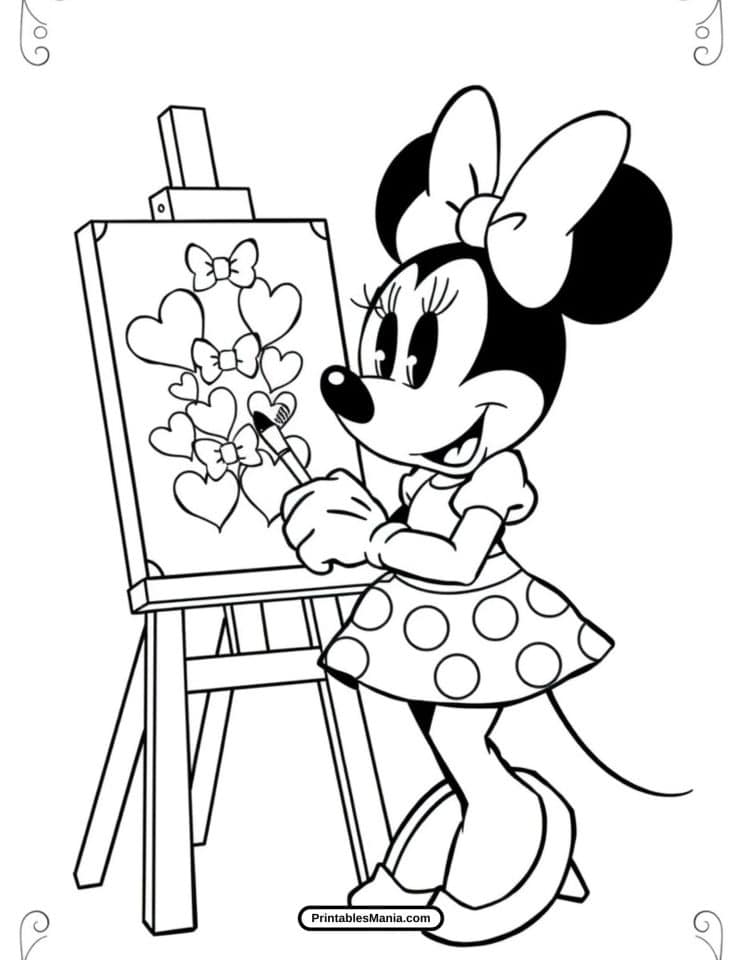 Minnie Mouse Coloring Pages - Printables Mania