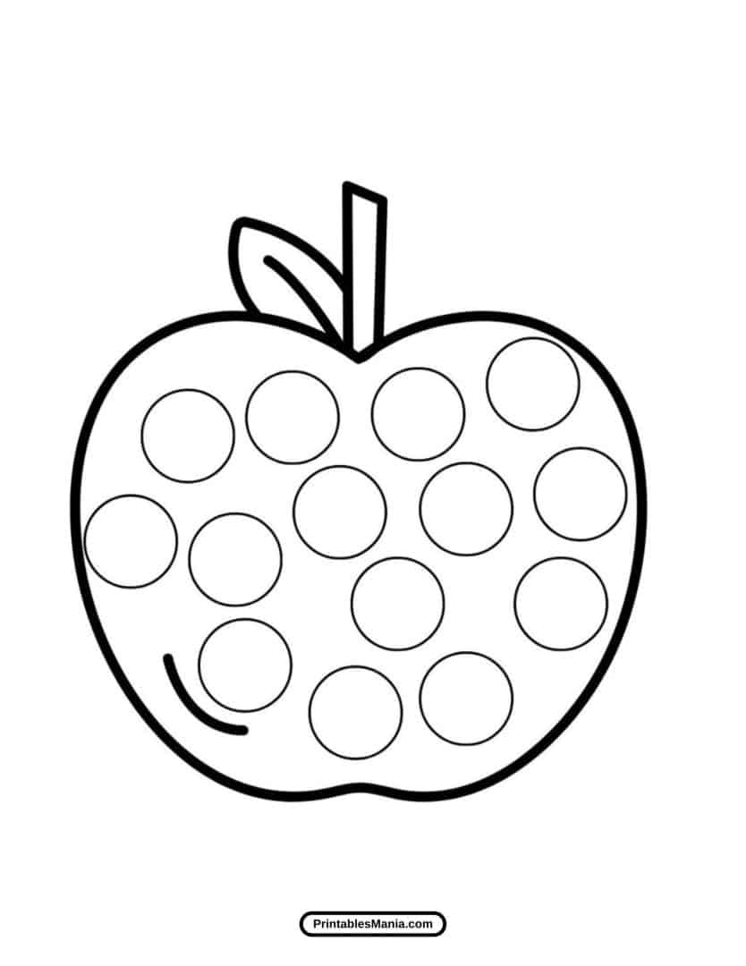 Dot Marker Coloring Pages Free - Printables Mania