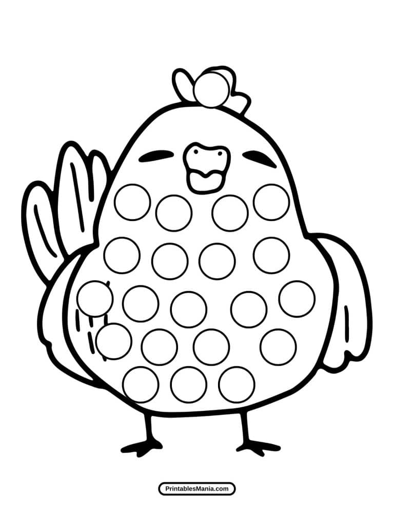 Dot Marker Coloring Pages Free - Printables Mania