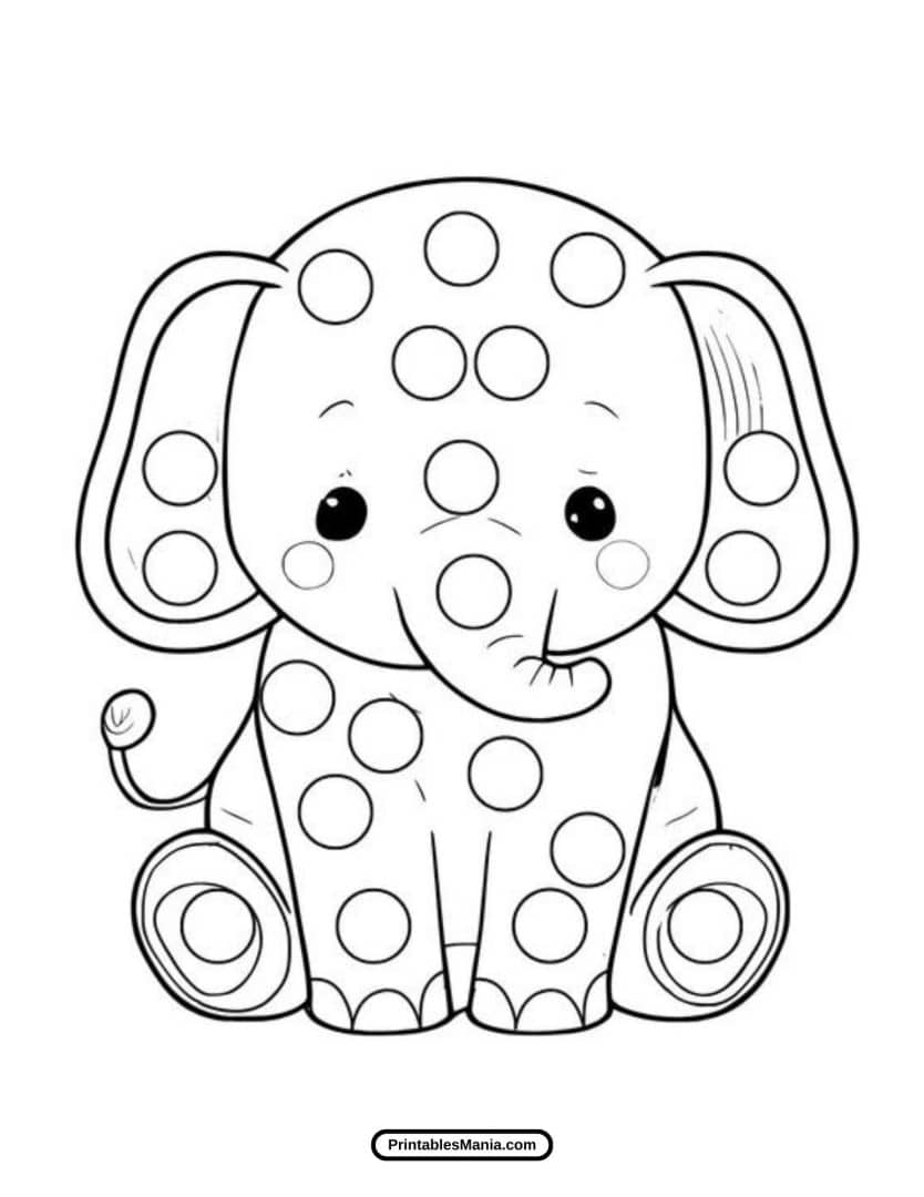 Dot Marker Coloring Pages Free - Printables Mania