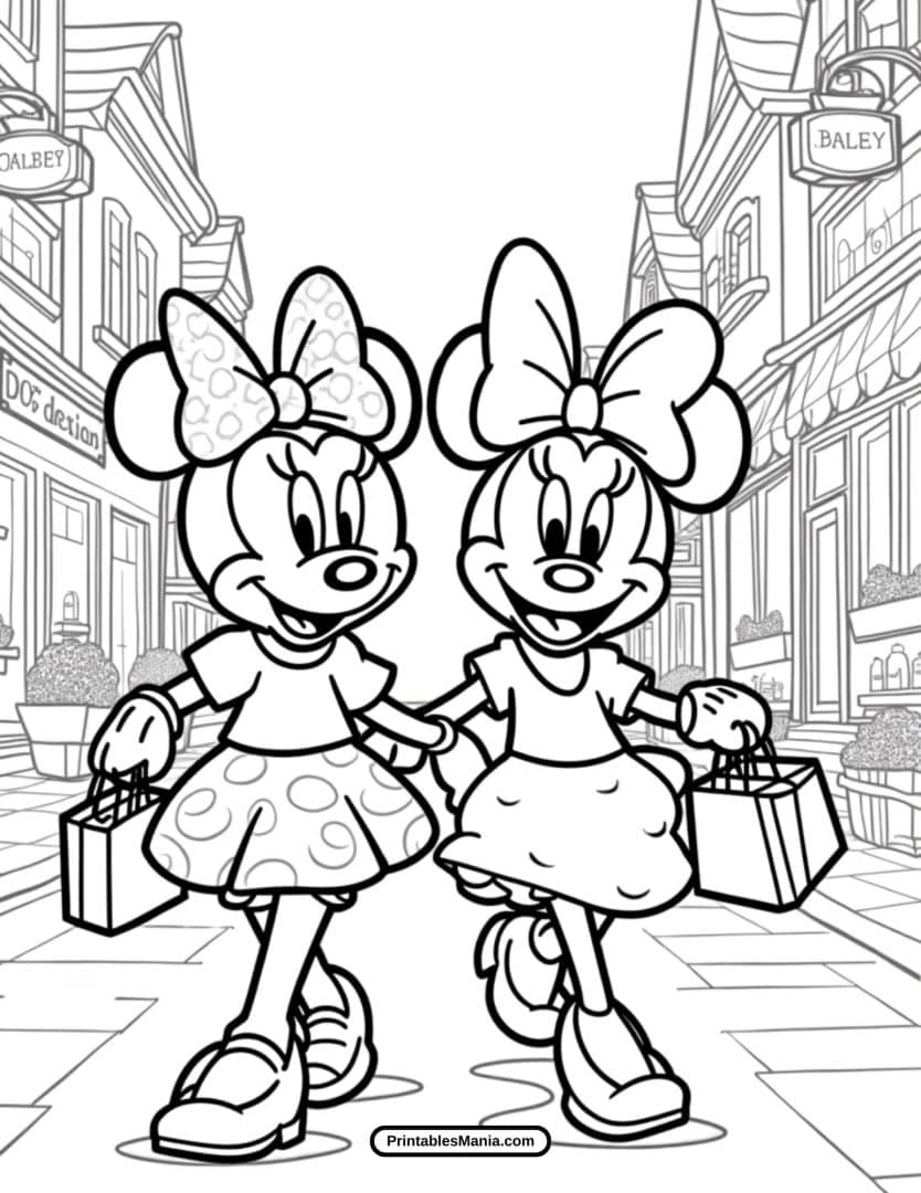 Minnie Mouse Coloring Pages - Printables Mania