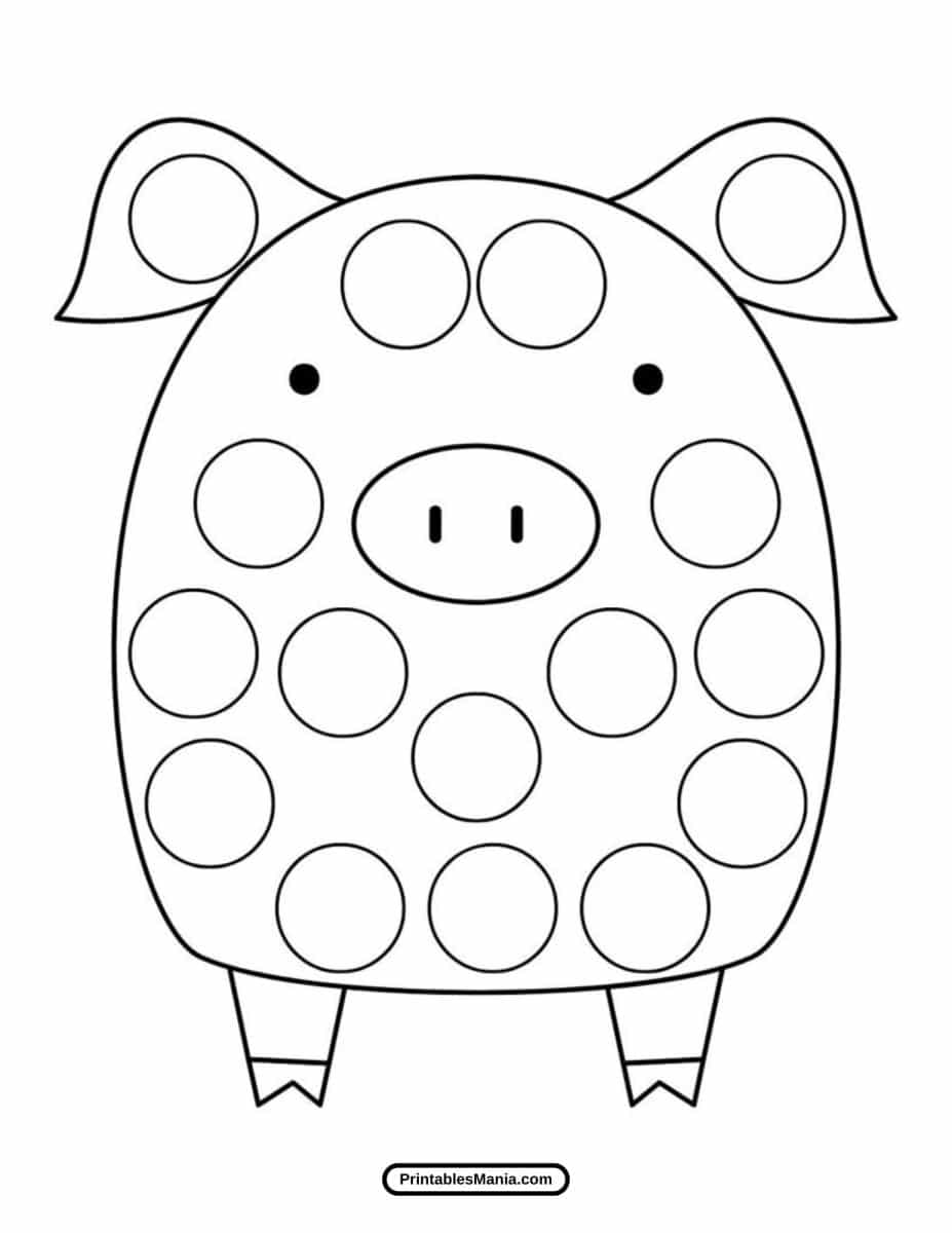 Dot Marker Coloring Pages Free - Printables Mania