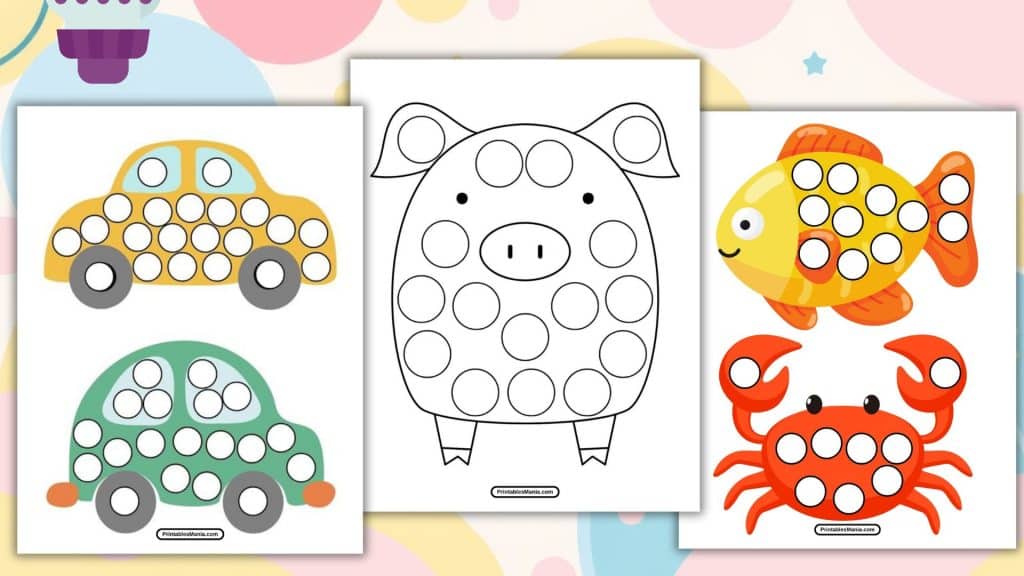 Dot Marker Coloring Pages Free - Printables Mania