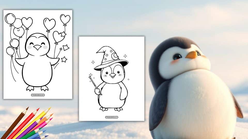 Cute Animal Drawings Without Color - Printables Mania